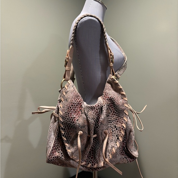 Sorial | Bags | Sorial Brown Snake Print Leather Or Leather Like Ladies ...
